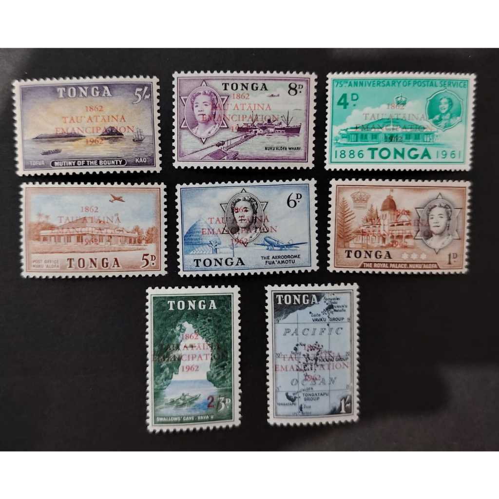TONGA , 1962 100th Anniversary of Emancipation - Stamps of 1953 and ...