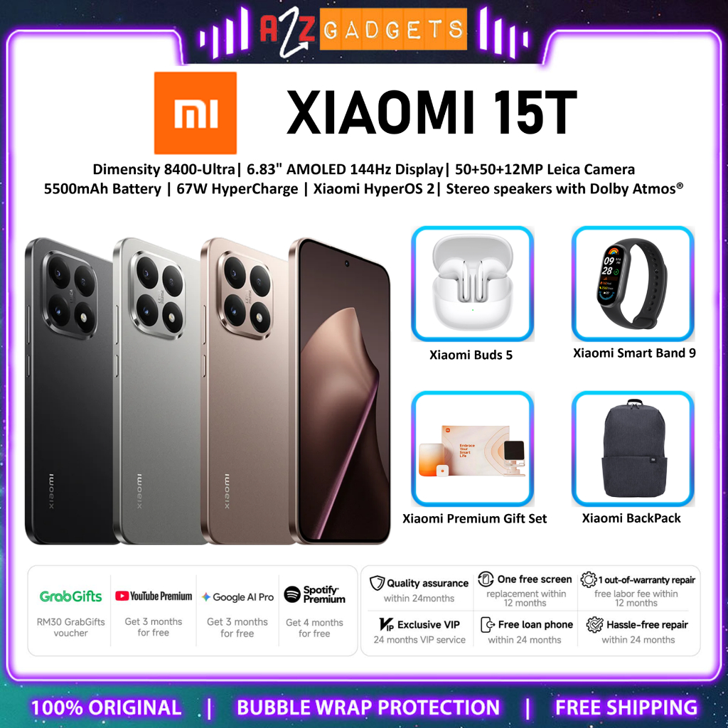 Xiaomi 15T (12+256GB/12+512GB) Leica Camera , 6.83" AMOLED Display ...
