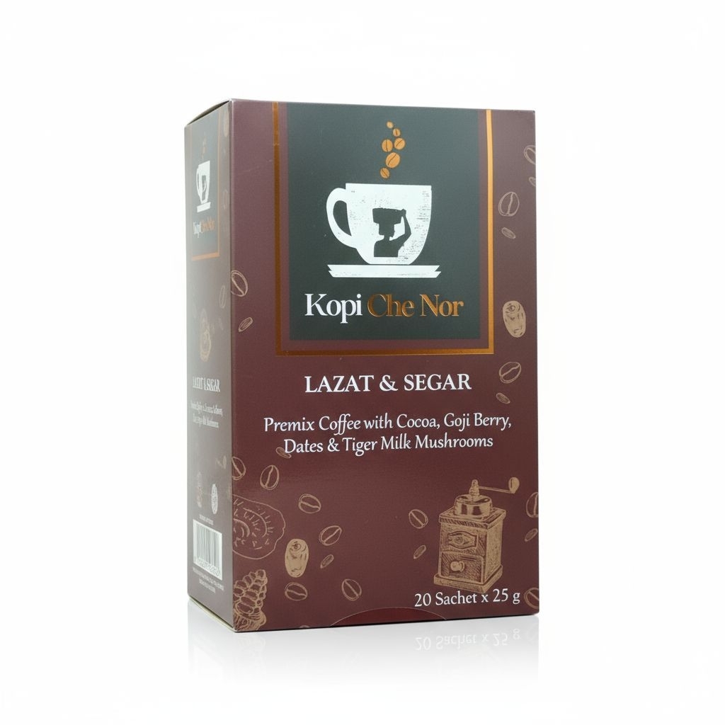 Kopi Premium Che Nor Lazat & Segar – Premix Coffee Kurma, Goji Berry ...