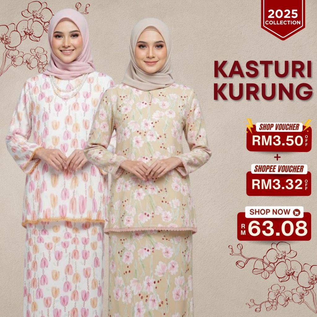 ZOE ARISAH Kasturi Baju Kurung Kedah Opah Sulam Floral Printed Design 2026 Baju Kurung Sulam ...