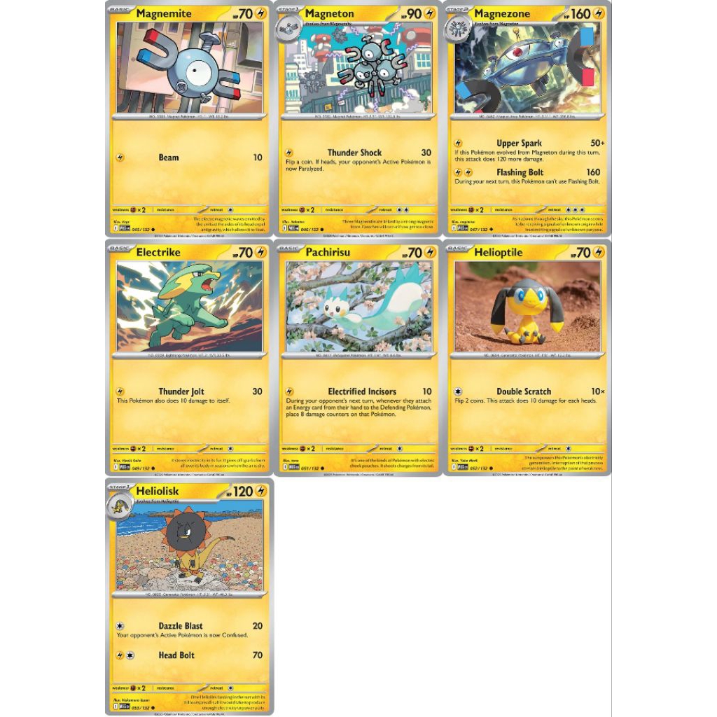 POKÉMON PTCG ME01 Mega Evolution Lightning Psychic FIGHTING C,UC 045 046 047 049 051 052 053 054 ...