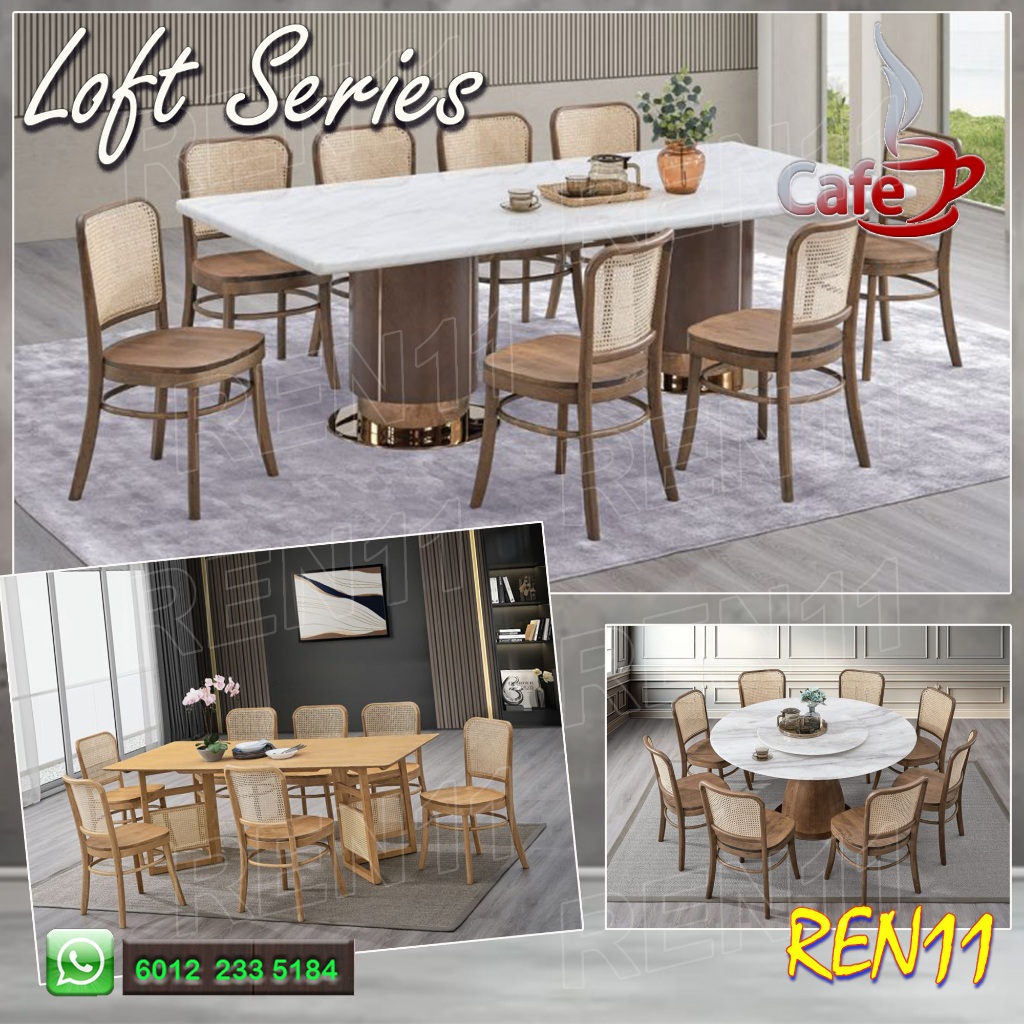 Solid Wood Dining Table Set / Kayu meja / Kayu Kerusi / Bench Chair ...