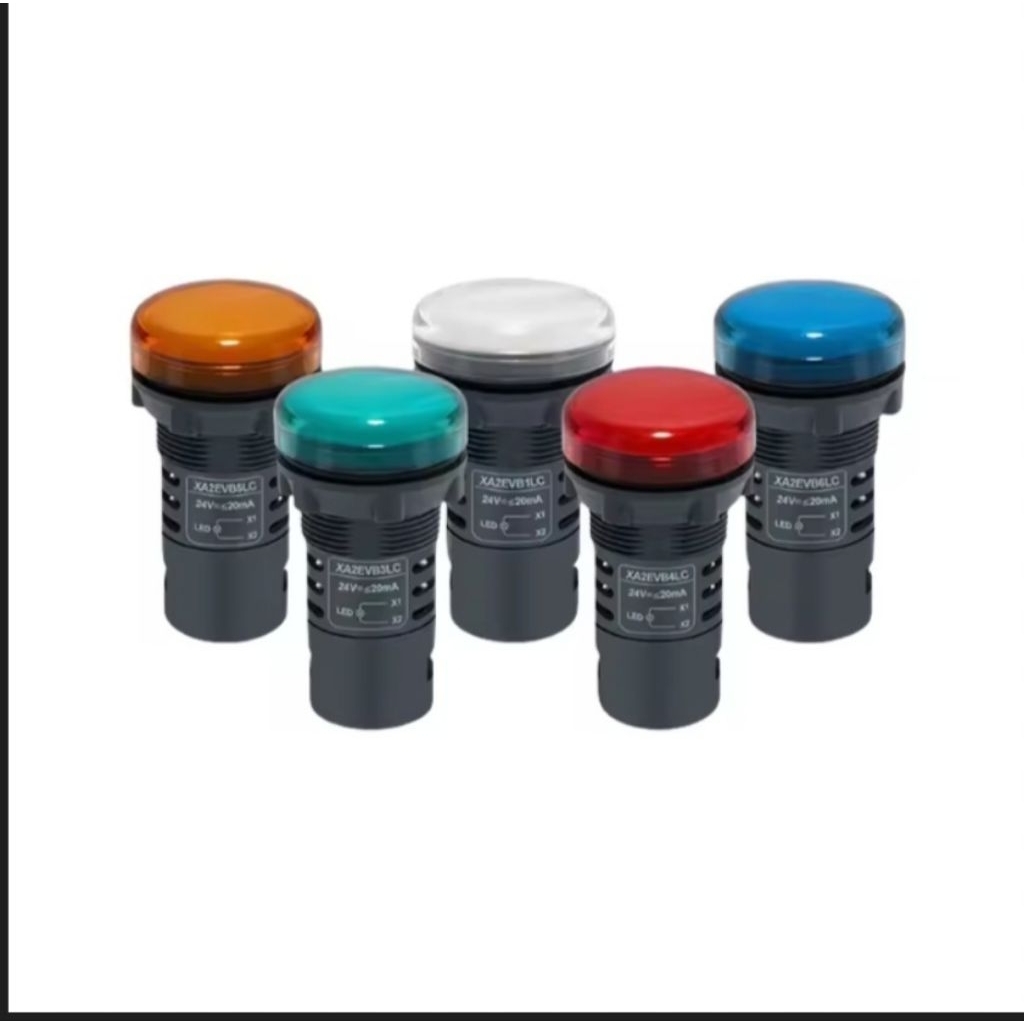Monolithic LED Round Pilot Light XA2 24AC/DC V Screw Clamp Terminal ...