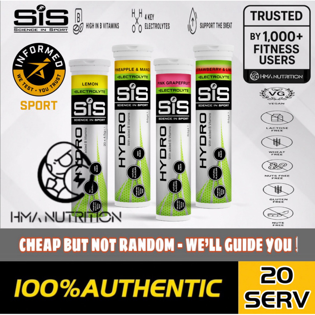 SIS Hydro Energy Tablet + B Vitamins (20 Tabs) science in sport,support ...