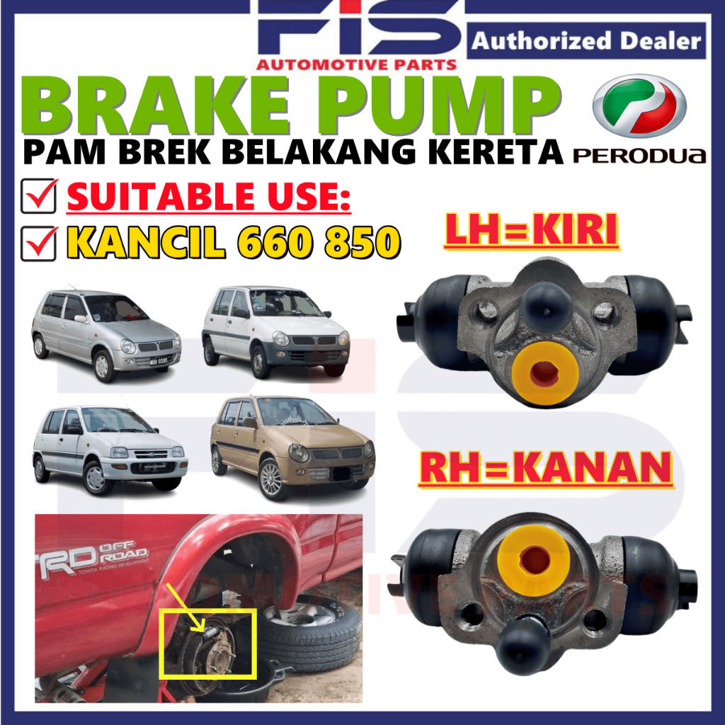 FIS Rear Wheel Brake Pump Perodua Kancil 660 850 Cylinder Brake Part ...