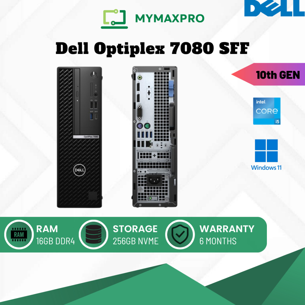 PC i5 Intel Dell Optiplex 7080 SFF Intel Core i5 (10th Gen) / 16GB RAM ...