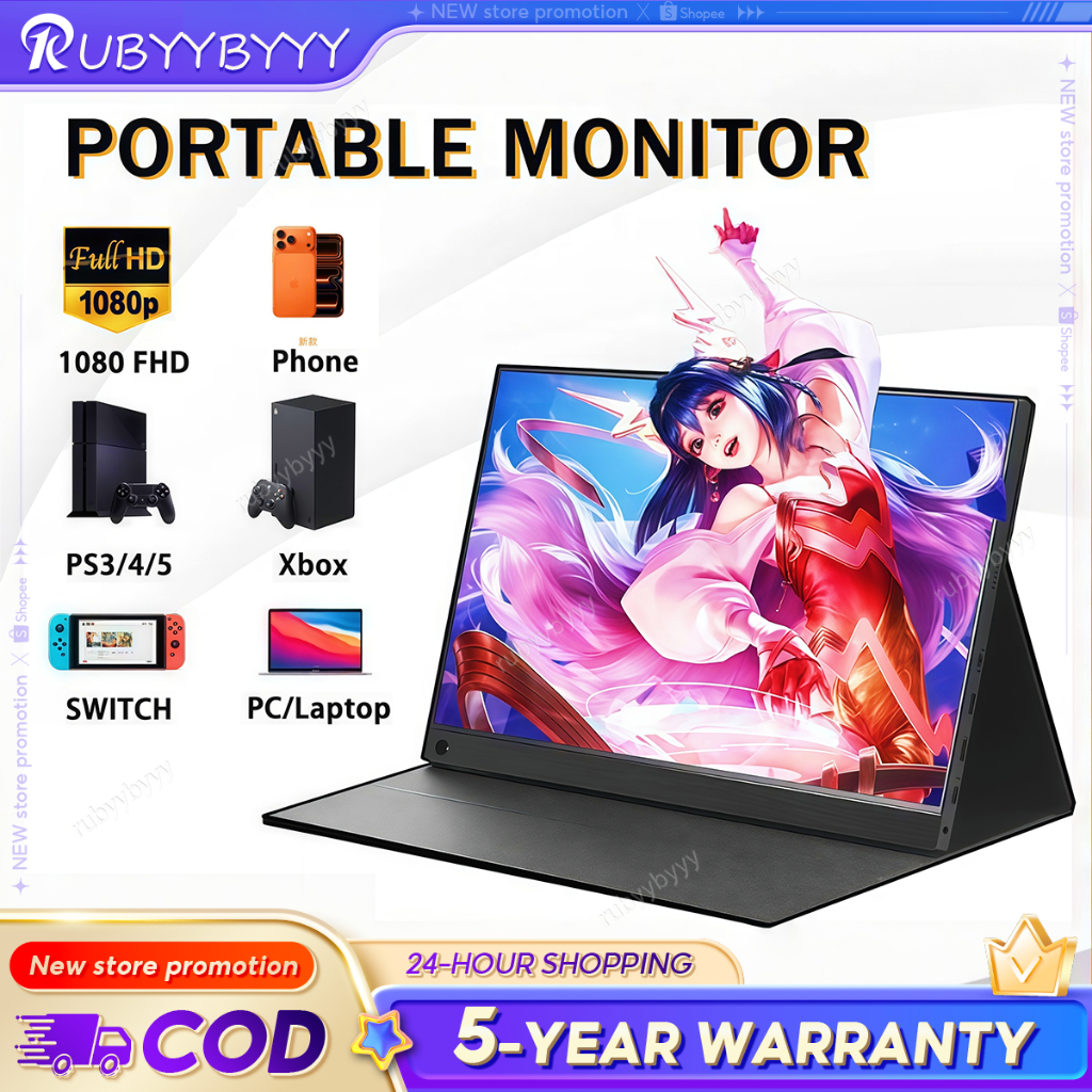 Portable Monitor Gaming portable 15.6 Inch 1080P FHD HDMI Laptop ...