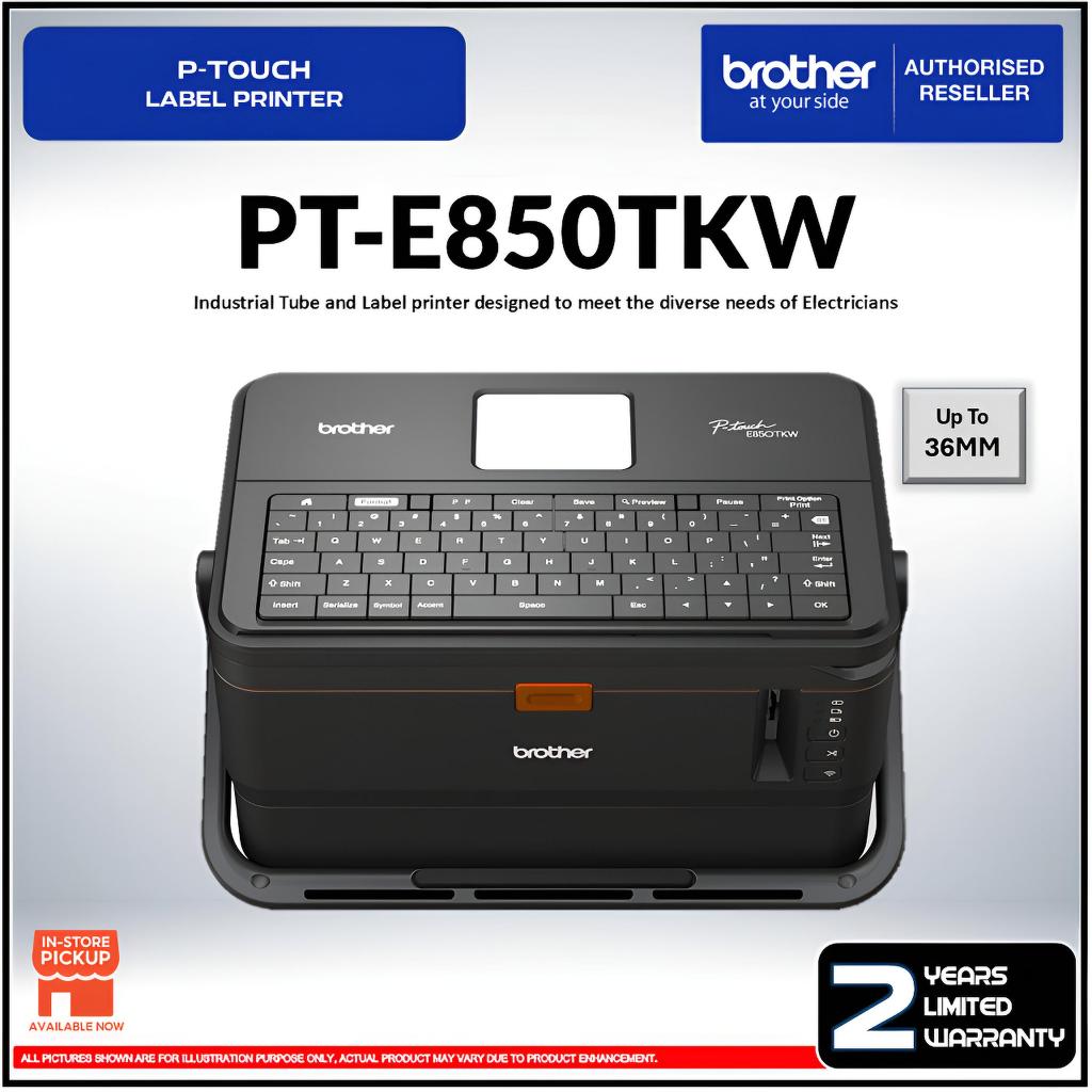 Brother PT-E850TKW Professional WI-FI Label Maker - Dual Engine 360dpi | PVC Tube & TZe Tape ...