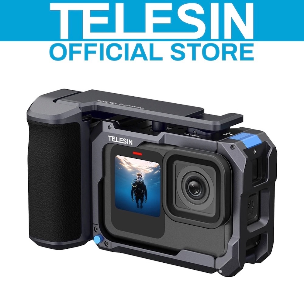 TELESIN StreetGrip Kit Metal Cage Camera Grip for GoPro HERO 13/12/11/10/9 | Shopee Malaysia