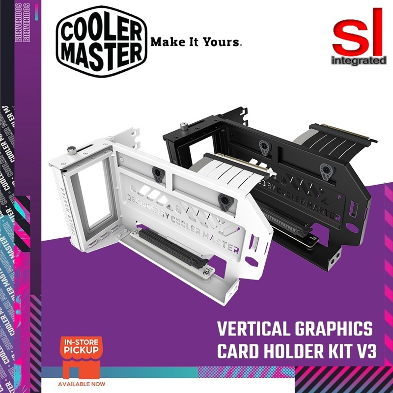 Cooler Master Vertical Graphic Card Holder Kit V3 (PCI-e 4.0) - Black ...