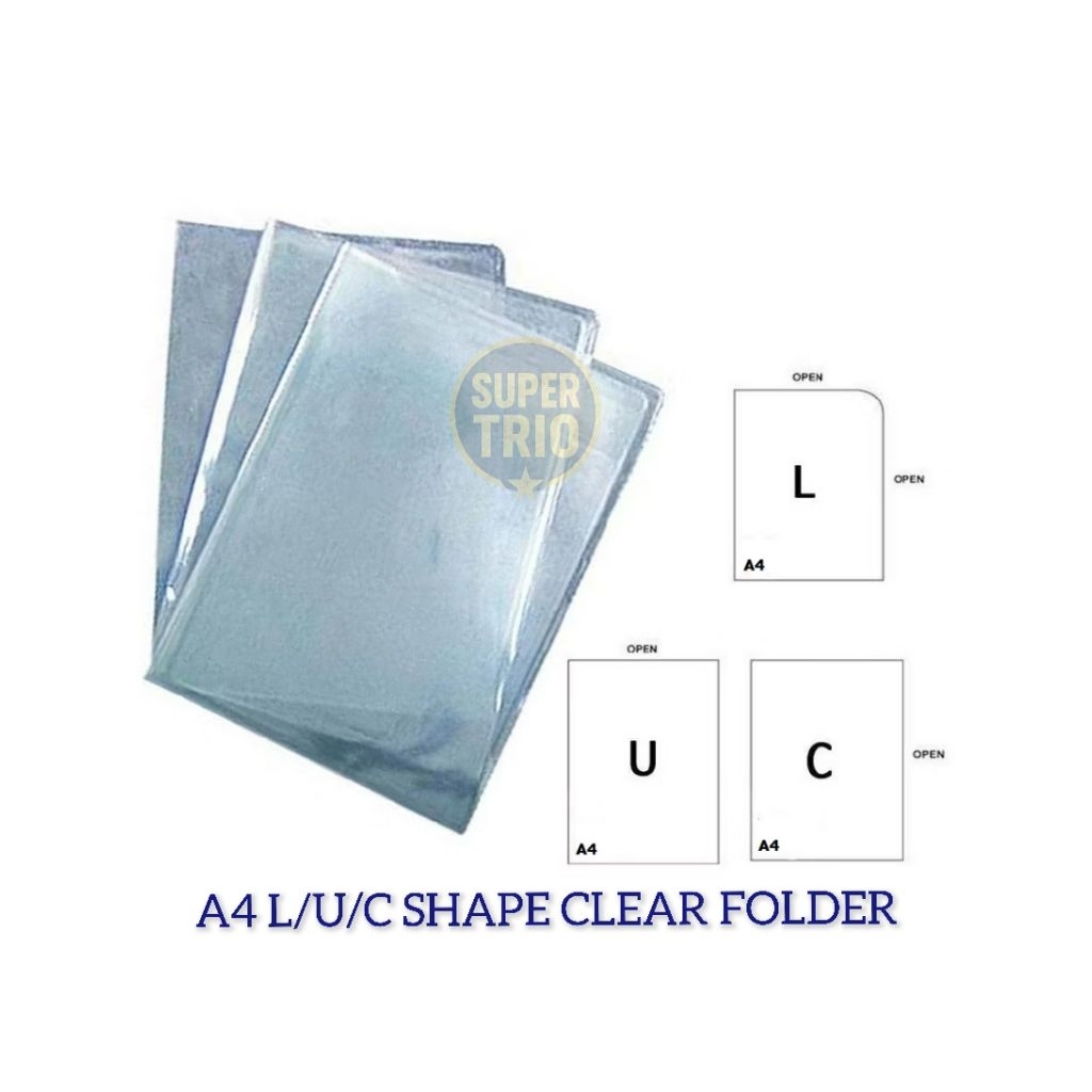 A4 U/L/C SHAPE CLEAR FOLDER **FAIL LUTSINAR BENTUK C/L/U SAIZ A4 (PACK ...