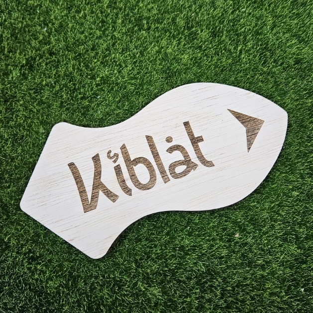 Tanda Arah Kiblat kayu Kibla Indoor Signage Wooden Kibla Direction ...