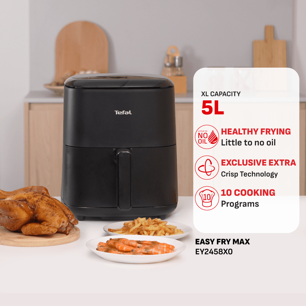 Tefal Easy Fry Max 5L Digital Black (EY2458) | Shopee Malaysia