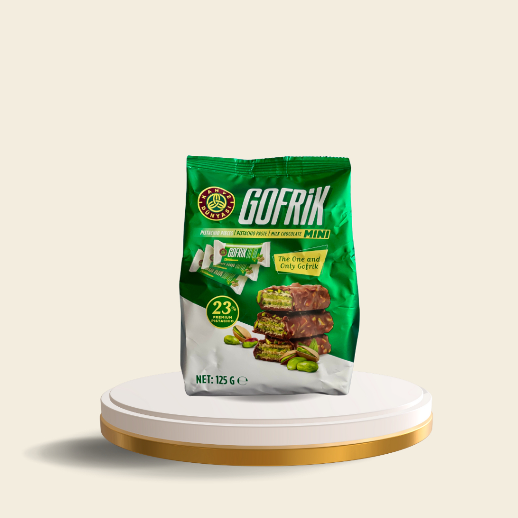 Gofrik milk chocolate with pistachio 10 pcs X 12.5g / Halal - new stock ...