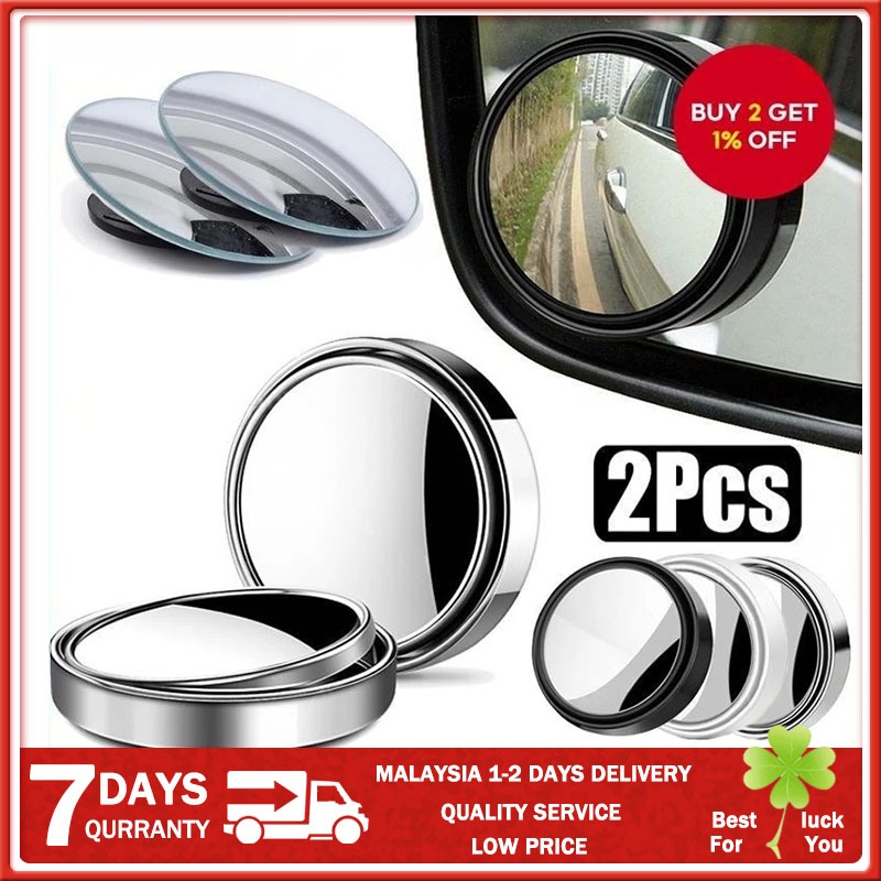 【Ready stock】2PCS Blind Spot Mirror Set | Wide Angle Round Convex ...