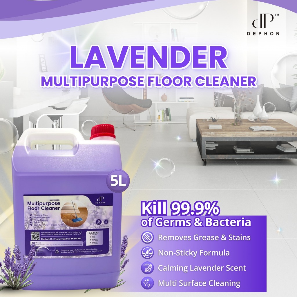 DEPHON Lavender Floor Cleaner 5 Liter Multipurpose Cleaner Sabun ...