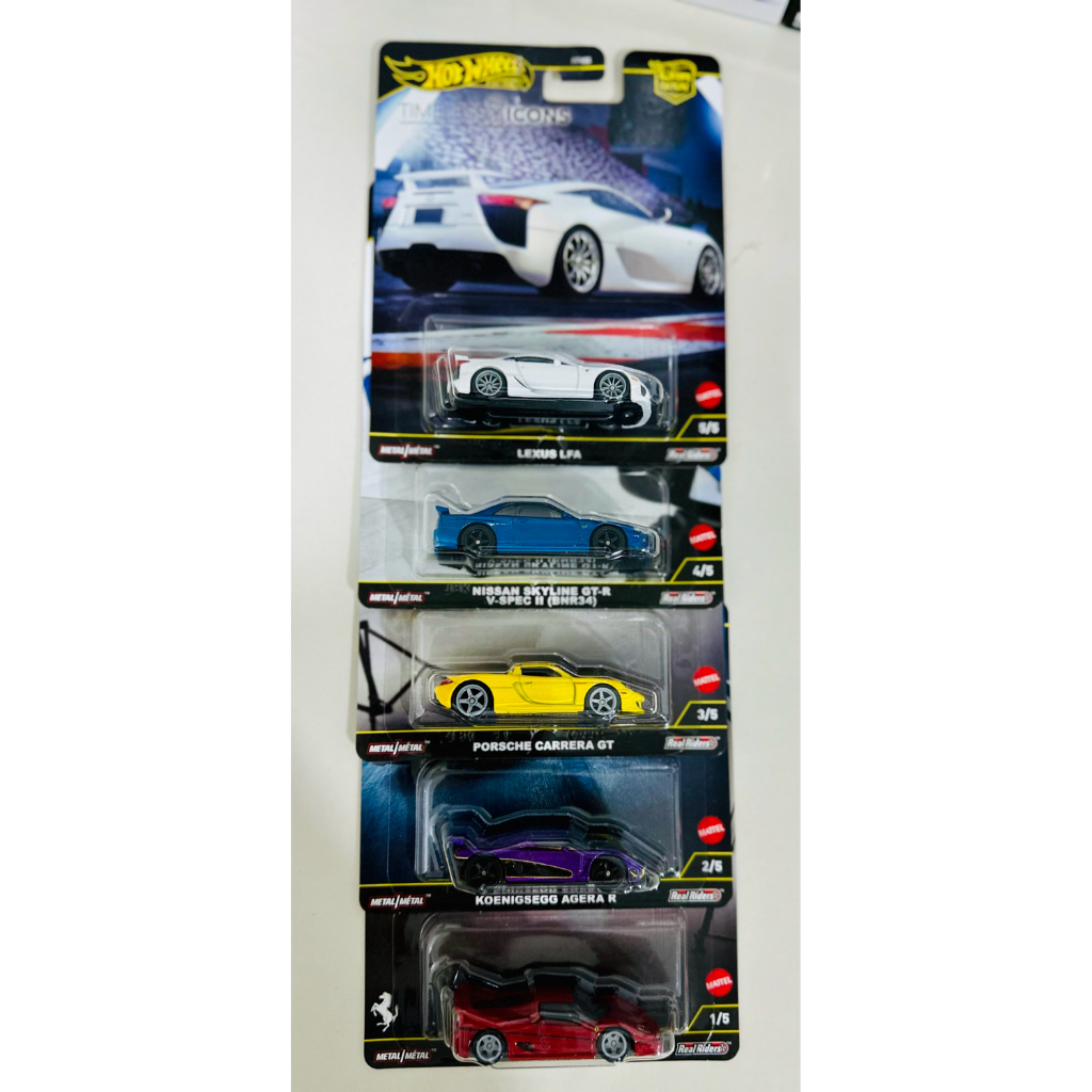Hot Wheels Premium Timeless Icons Full Set (1–5) | Skyline R34, Lexus ...