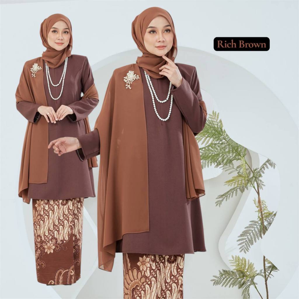 KURUNG RIAU MARIAH NEW DESIGN 2026 METERIAL COMOCREPE KAIN CORAK BATIK ...