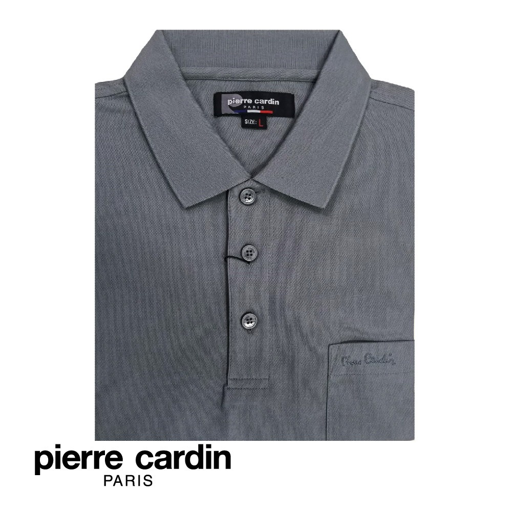 Pierre Cardin Mens Short Sleeve Plain Polo Tee With Pocket (Regular Fit ...