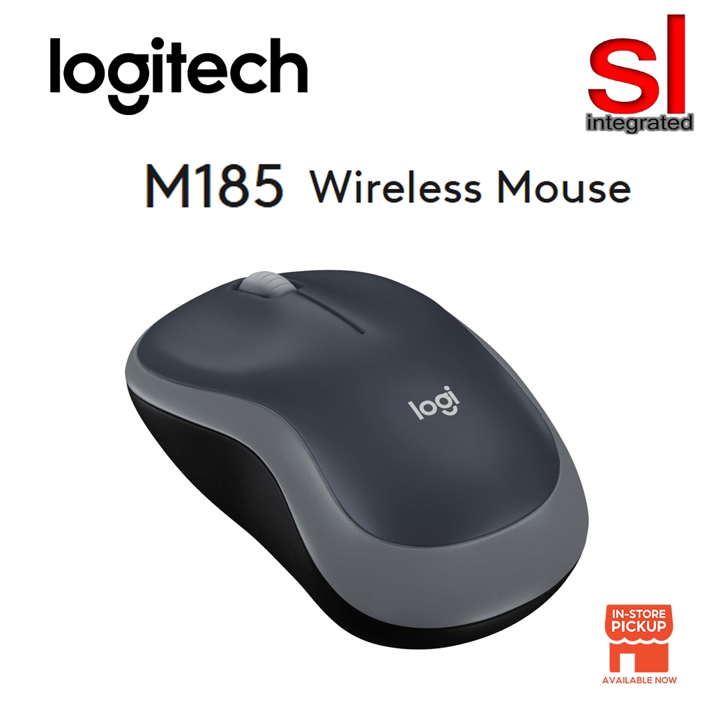 Logitech M185 2.4GHz Wireless Mouse -Grey/Blue/Red | Shopee Malaysia