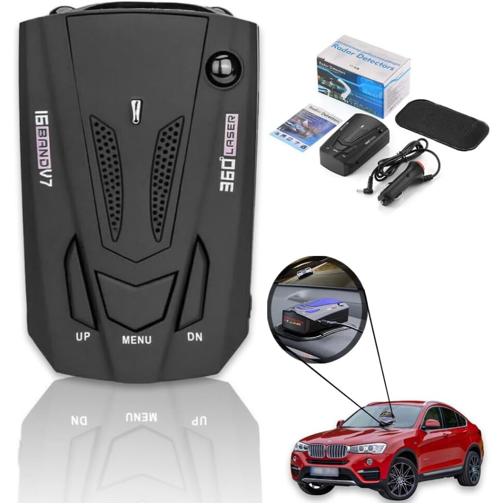 V7 Car Radar Detector 16 Band Voice Alert Laser V7 LED Display | Shopee ...
