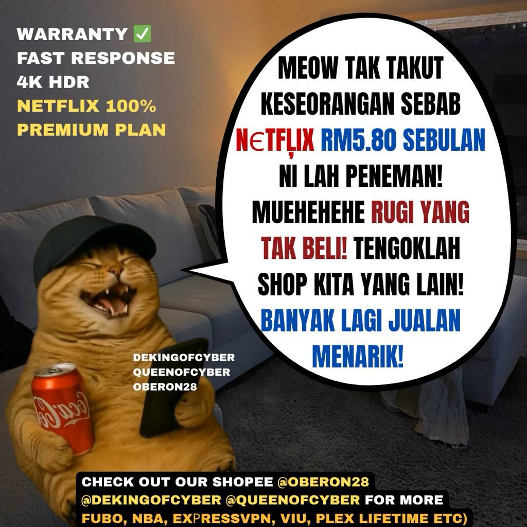 Netflix Account 4K HD Premium Flix Plan Jimat | Shopee Malaysia