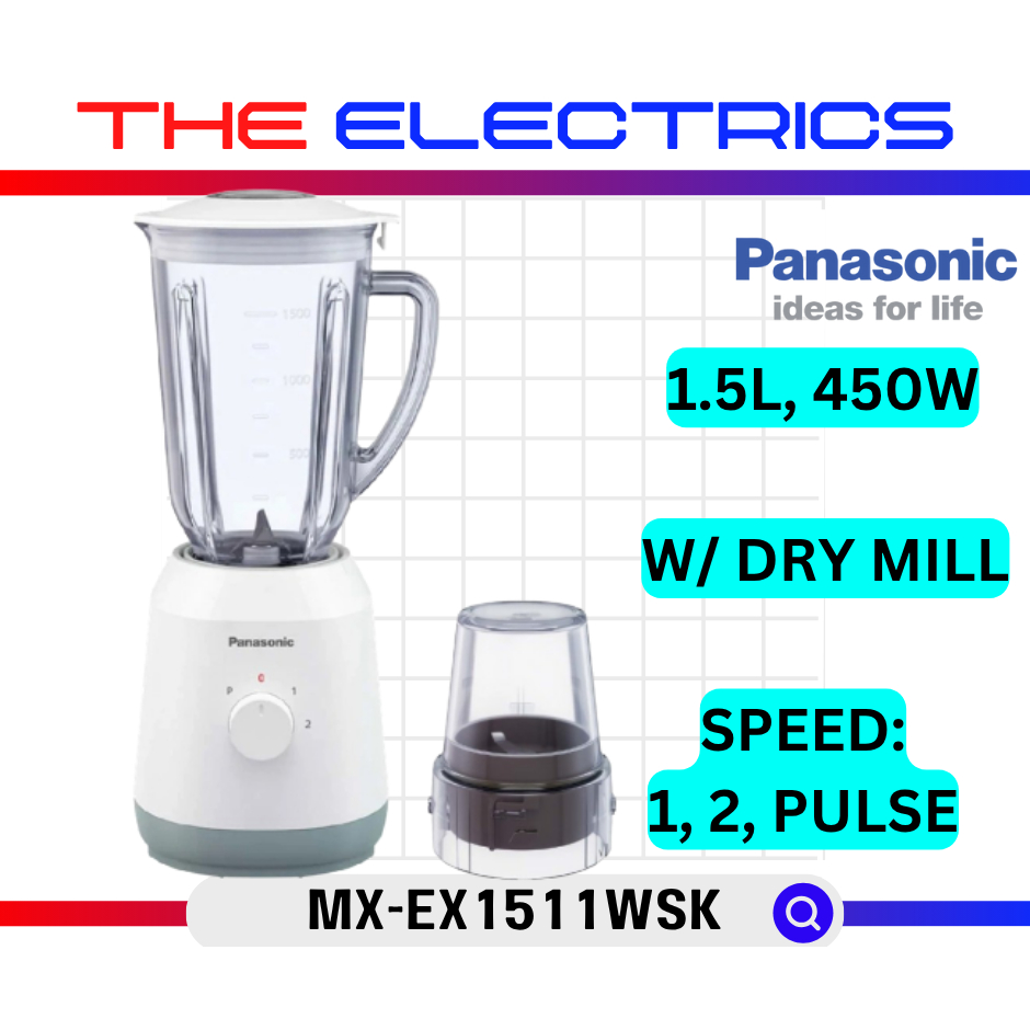 PANASONIC 1.5L BLENDER WITH DRY MILL MX-EX1511WSK / MX-EX1511 | Shopee ...