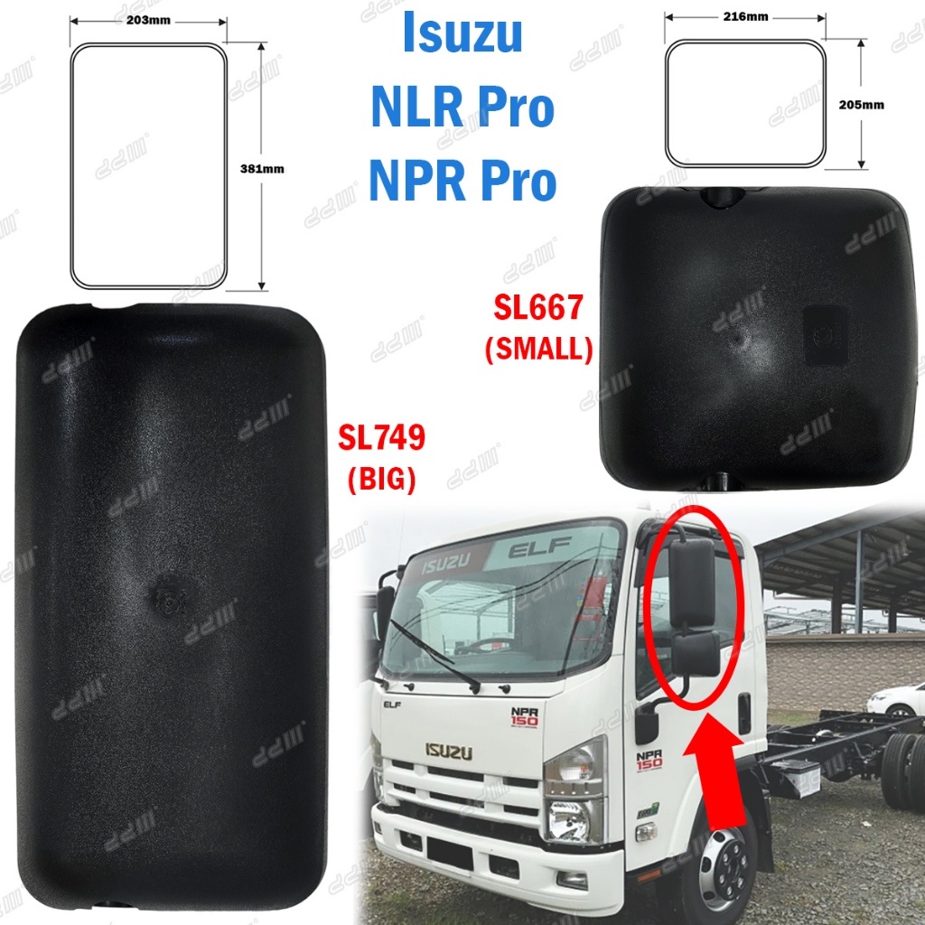 Isuzu NLR PRO NPR PRO NPR71 HINO 500 GH8J Side Mirror Cermin Sisi Lori ...