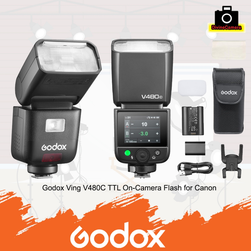 Godox Ving V480 TTL On-Camera Flash for Canon /Nikon /Fujifilm/Sony ...