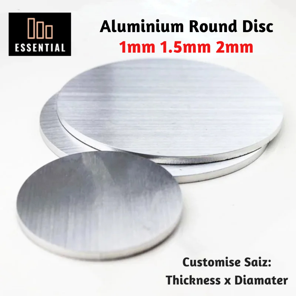Essential4u Aluminium Round Plate Round Disc 1mm / 2mm / 3mm / 4mm ...