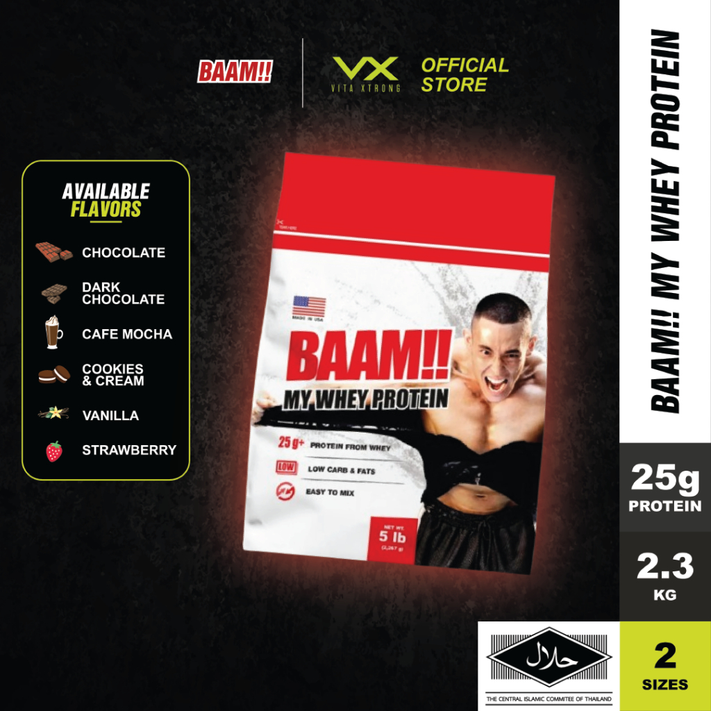 BAAM!!™ My Whey Protein Powder | 25g Protein • Lab-Tested • Low Sugar ...