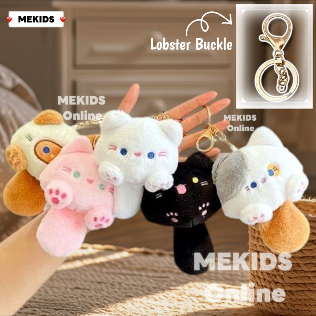 【NEW ARRIVED】Cat Plushie Cartoon Keychain Plush Korean Style Cat Statue ...