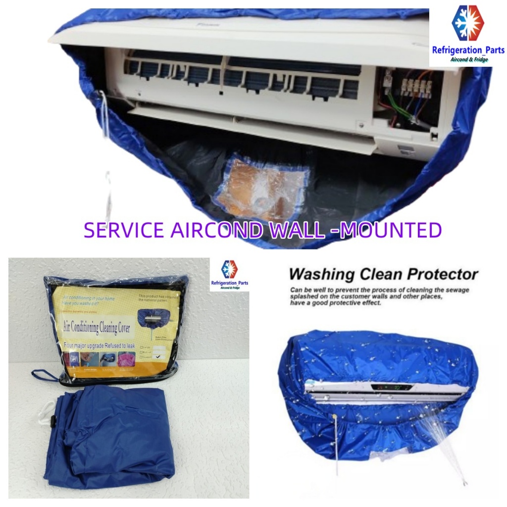 CZ dinding gantungan kanvas plastik beg tabung air cuci aircond simpan ...