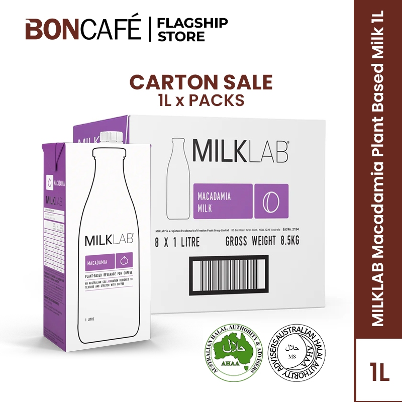 MILKLAB Macadamia Plant Based Milk 1L X 8 (CARTON SALE) | Shopee Malaysia