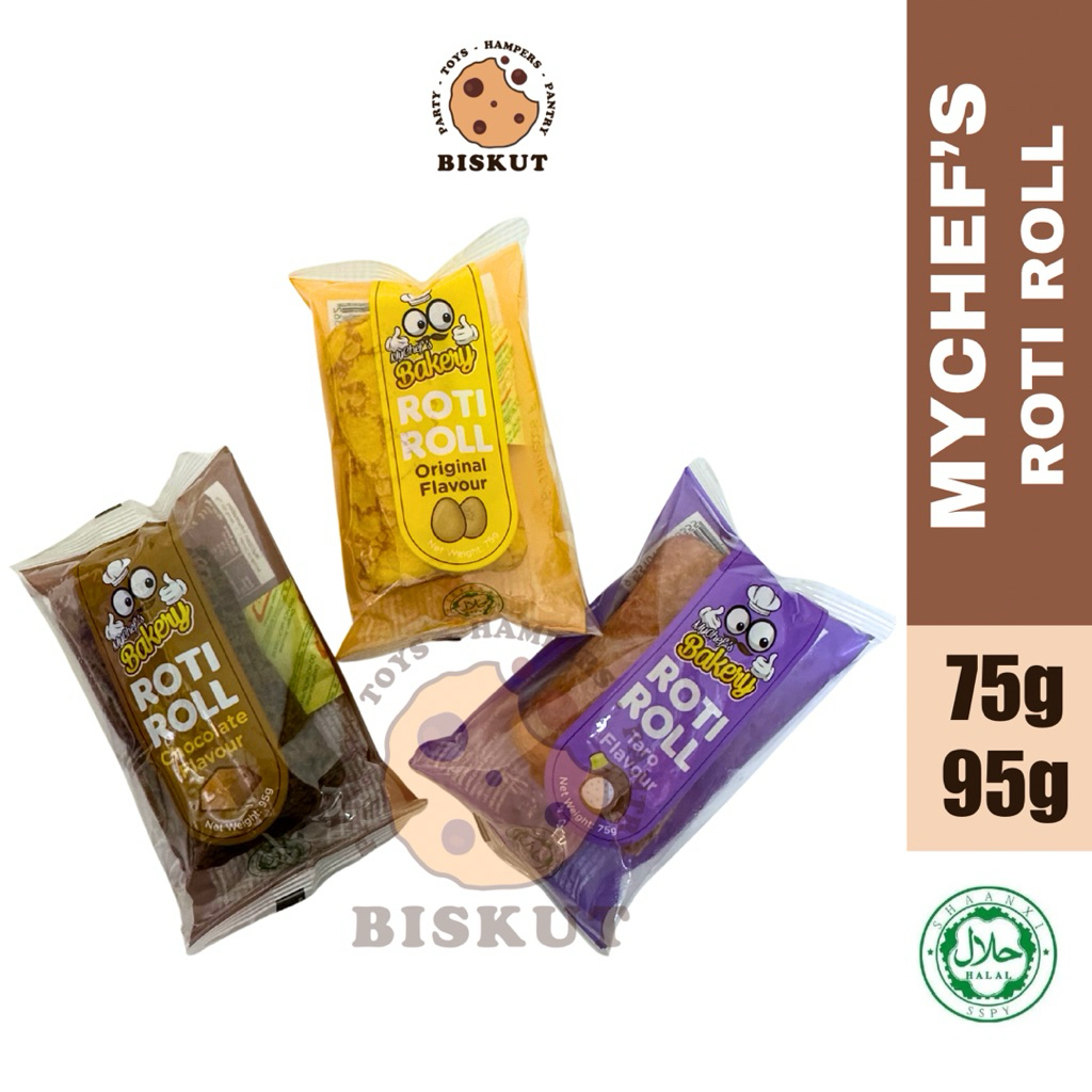 MyChef’s Bakery Roti Roll Original / Chocolate / Taro 75g & 95g ...