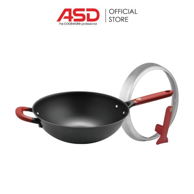 ASD Ti-Fusion 32cm Zero Coating High-Heat Wok Hei IH Nitrided 4ply Iron ...
