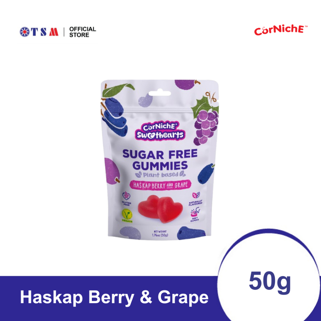 CORNICHE SWEETHEARTS SUGAR FREE GUMMIES - HASKAP BERRY & GRAPE 50G ...