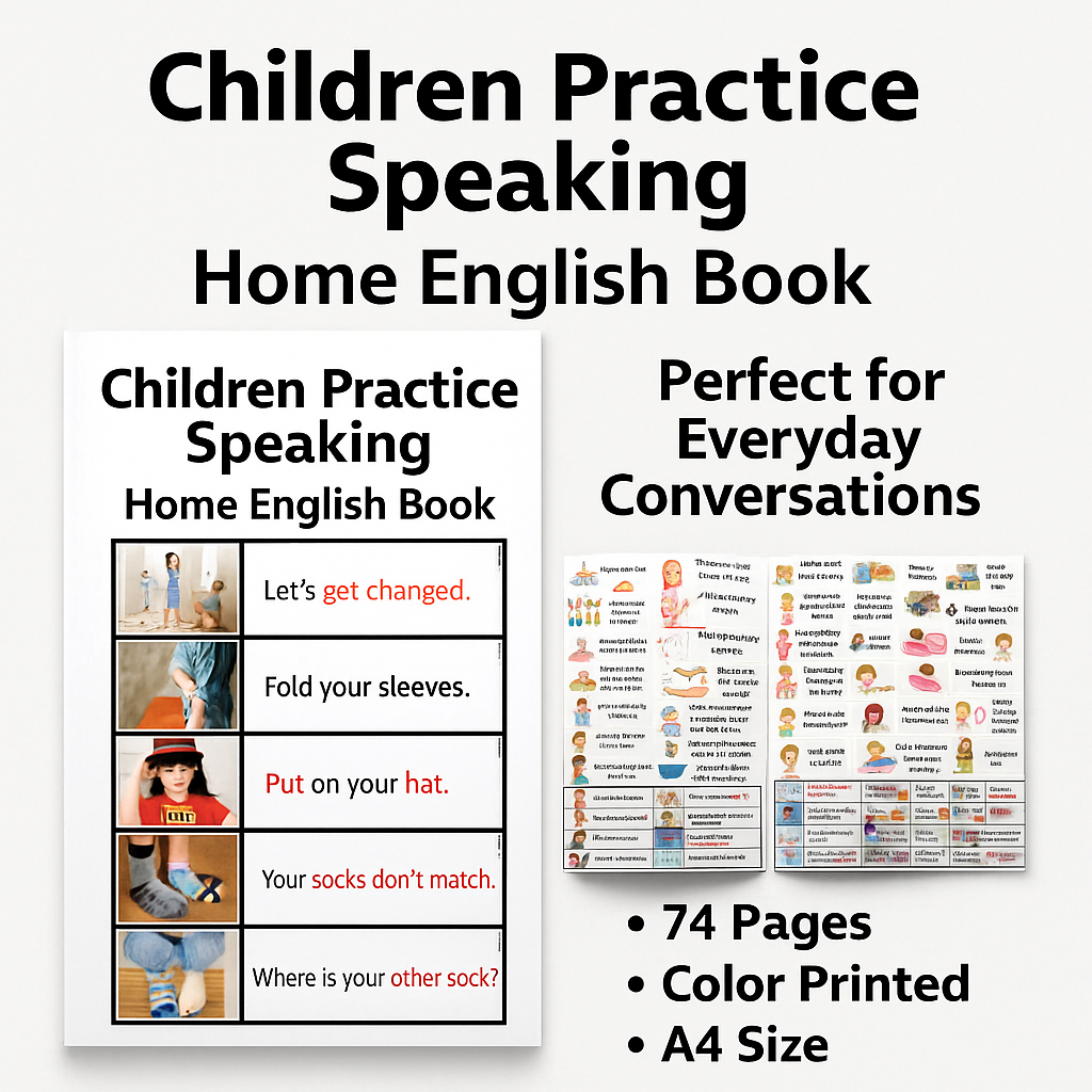 [462] Children’s Daily English Speaking Practice Book – 74 Pages Color ...