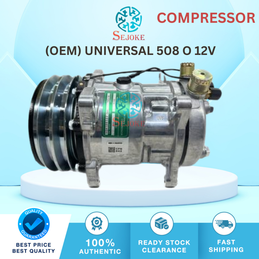 Aircond Compressor OEM New Universal 508 (O) 12V 5S | Shopee Malaysia