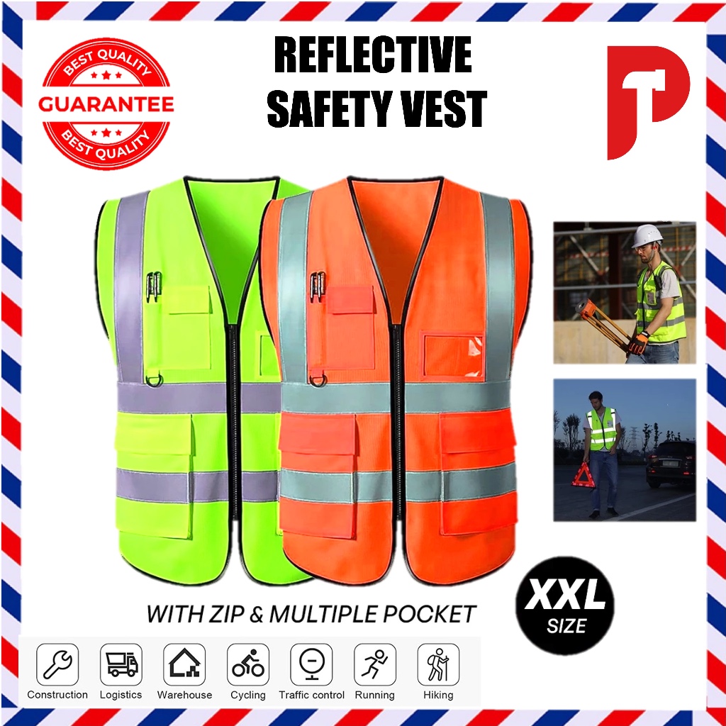 Reflective Safety Vest 🔥 Ready Stocks 🔥 Engineer Construction Work Vest ...