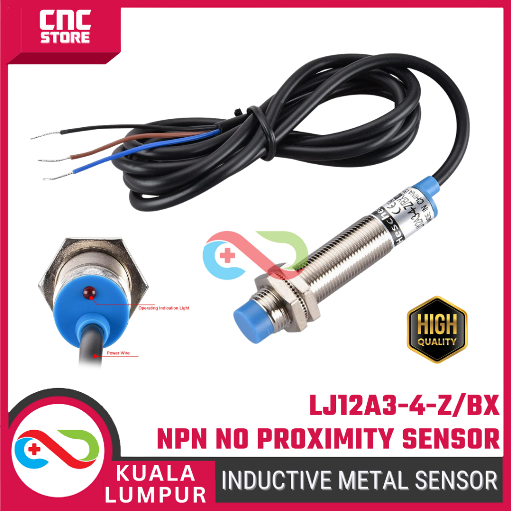 LJ12A3-4-Z/BX NPN NO Proximity Sensor 3-Wire – Inductive Metal ...