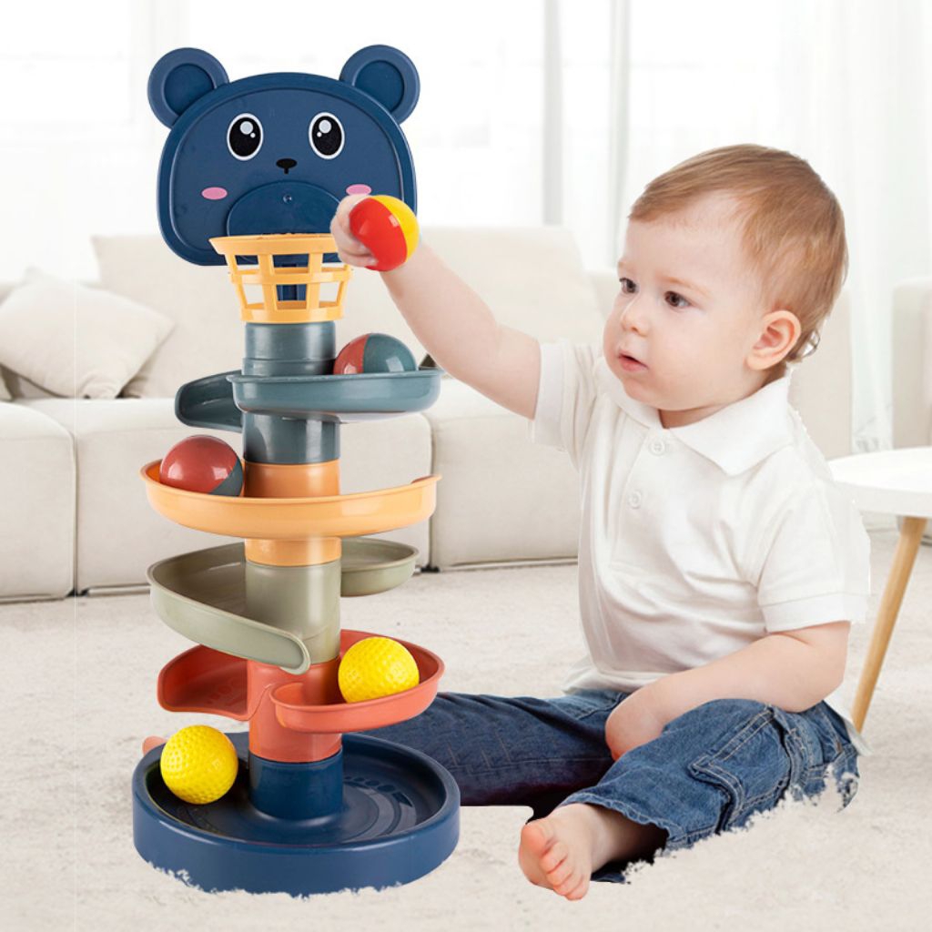 3/5/7/9 Layer Fun Rolling Sliding Ball Kids Stacking Tower Gliding Ball ...