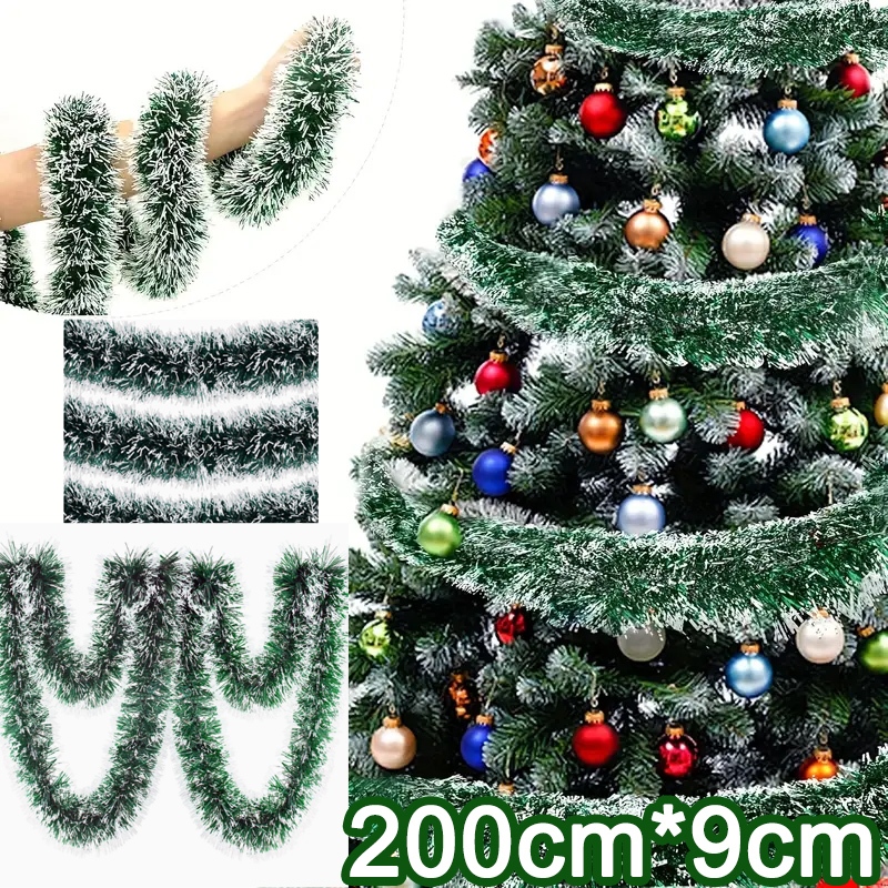 2M*9cm Christmas Tinsel Decoration Tree Ribbon Garland Party Supplies ...