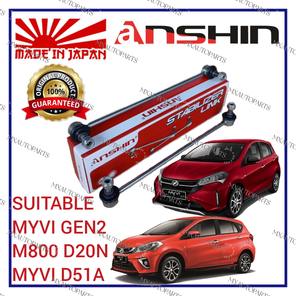 ORIGINAL ANSHIN JAPAN FRONT STABILIZER LINK PERODUA MYVI GEN3 M800 D20N ...