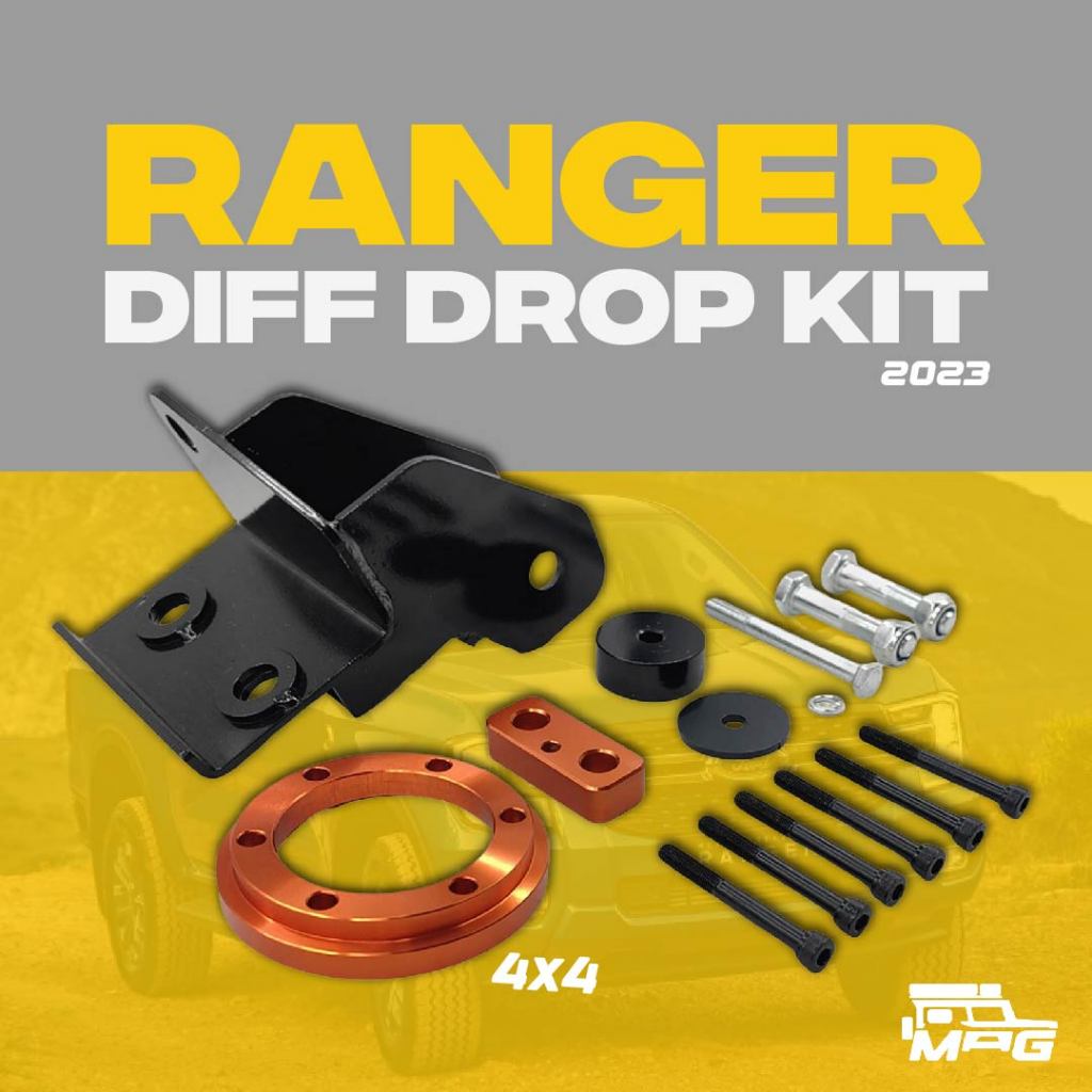 FORD RANGER T9 NEXT GEN Differential Drop Kit Front Bolt on Diff Lift ...