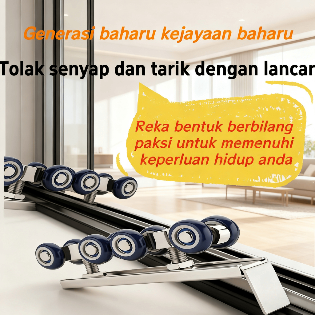 Silent sliding door, roller guide rail, solid wood door, glass door ...