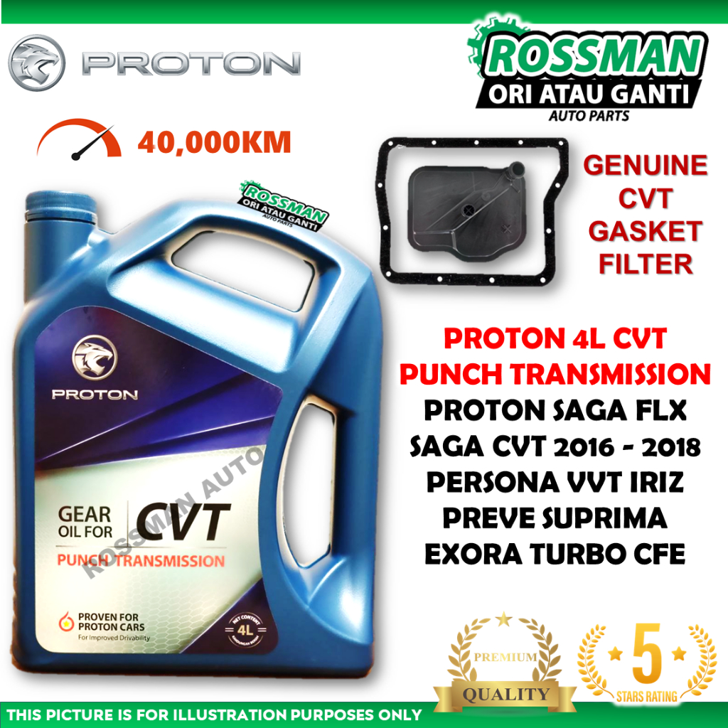 NEW Genuine Proton CVT Gear Oil 4L [Biru] Proton Saga FLX VVT 2016 ...