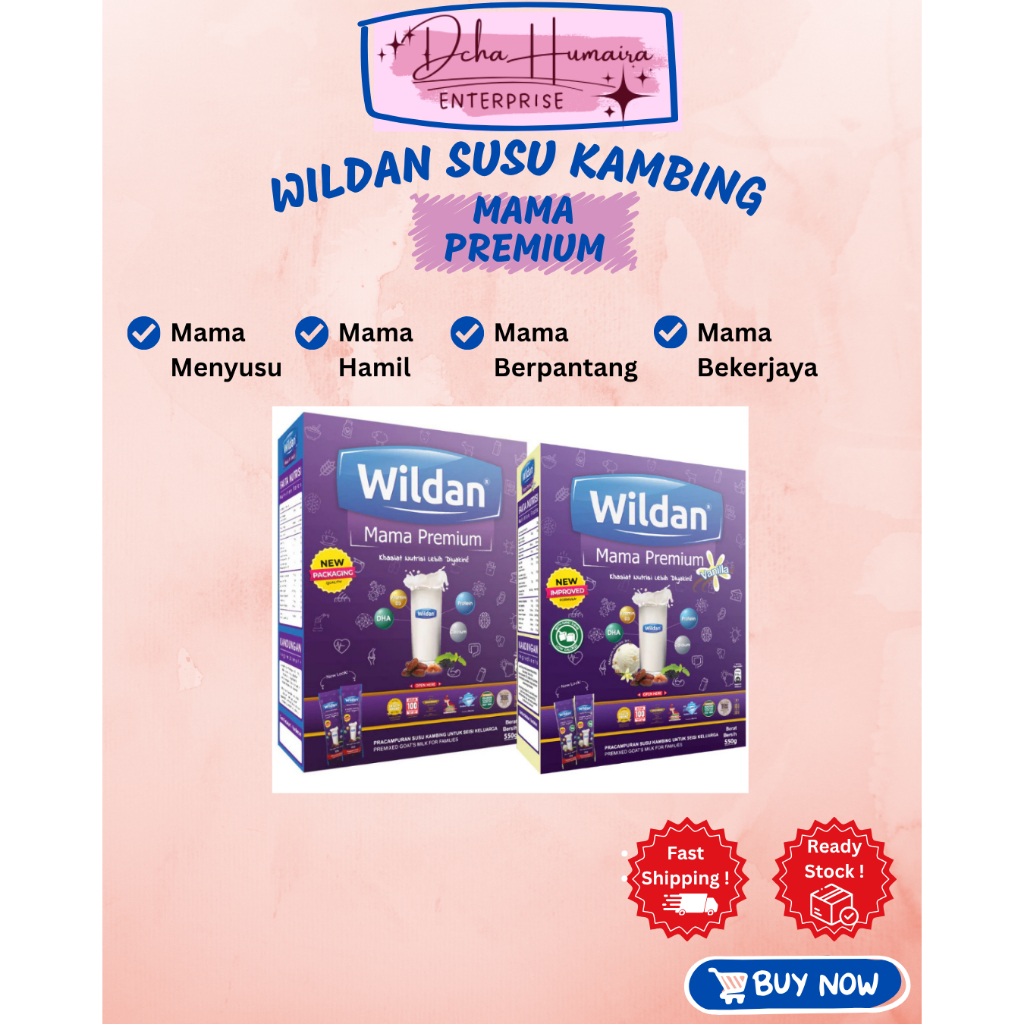 💙Wildan Susu Kambing Mama Premium Original Vanilla Milk Booster Ibu ...