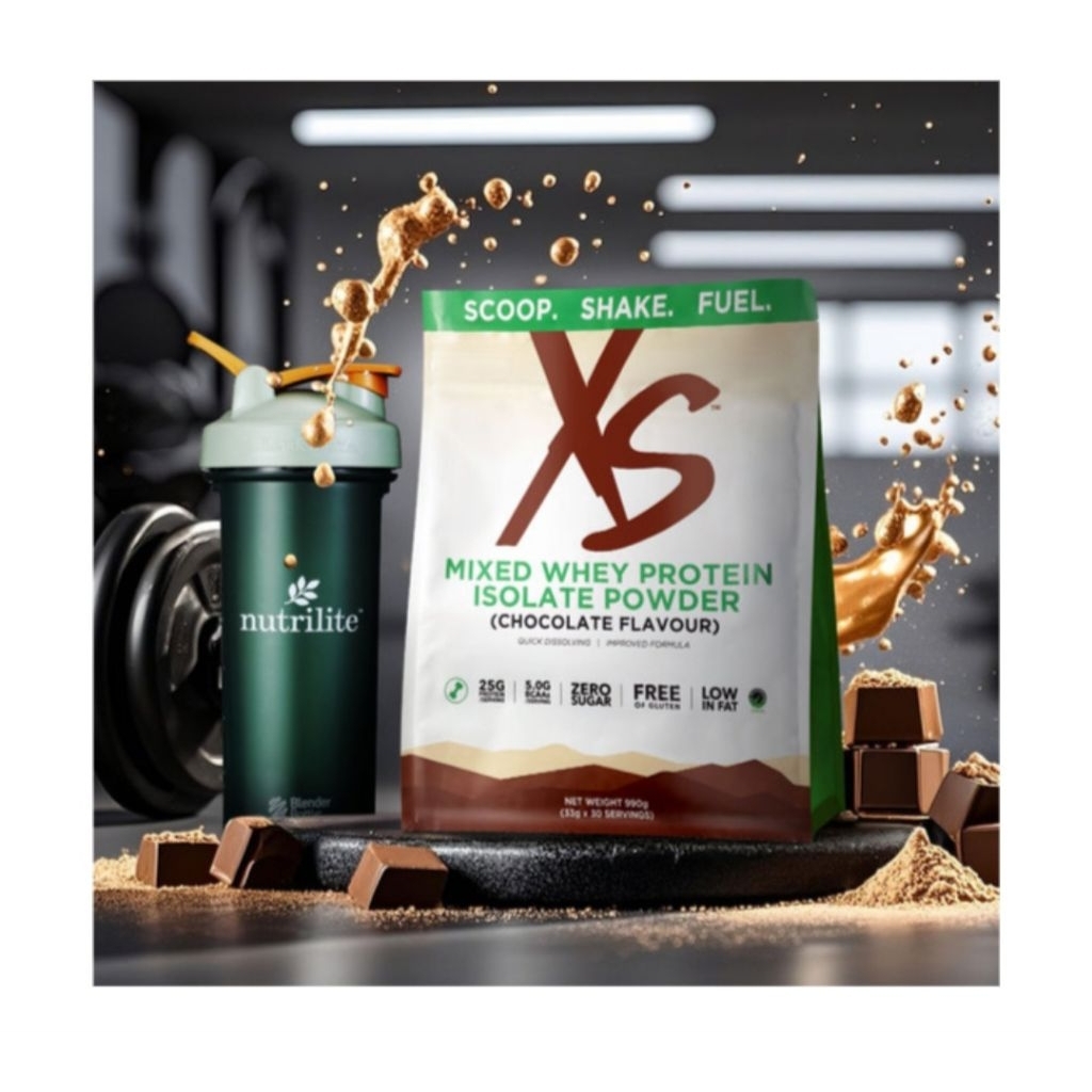 🔥[READY STOCK]🔥100% ORIGINAL Amway XS Mixed Whey Protein Isolate Powder ...