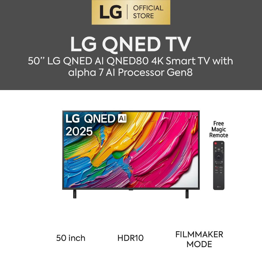 50 Inch LG QNED AI QNED80 4k Smart TV 2025 | Shopee Malaysia